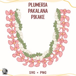 Plumeria Lei and Twist Pakalana Pikake Lei Svg | Curve Lei Flower Svg ...
