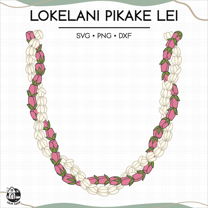 Lokelani Pikake Flowers Svg | Double Floral Lei Svg | Flower Svg Cut ...