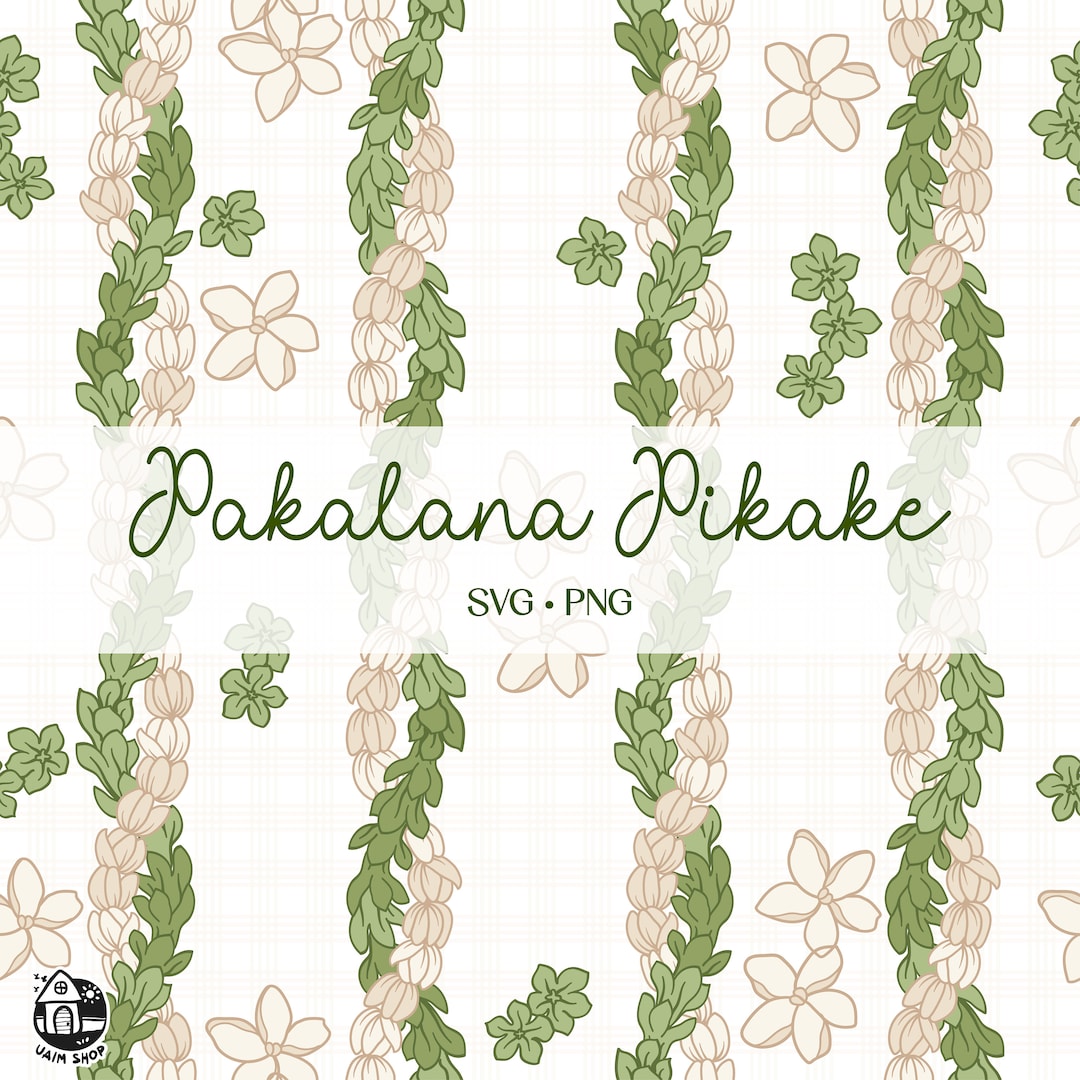 Seamless Pattern Pakalana and Pikake Lei | Twist Lei Svg Cut File ...