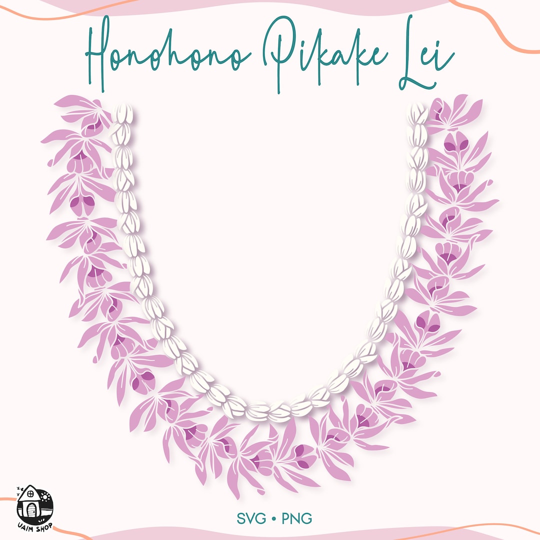 Honohono Pikake Lei Flowers | Double Floral Svg Cut File | Lei Digital ...