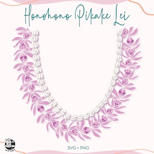 Honohono Pikake Lei Flowers | Double Floral Svg Cut File | Lei Digital ...