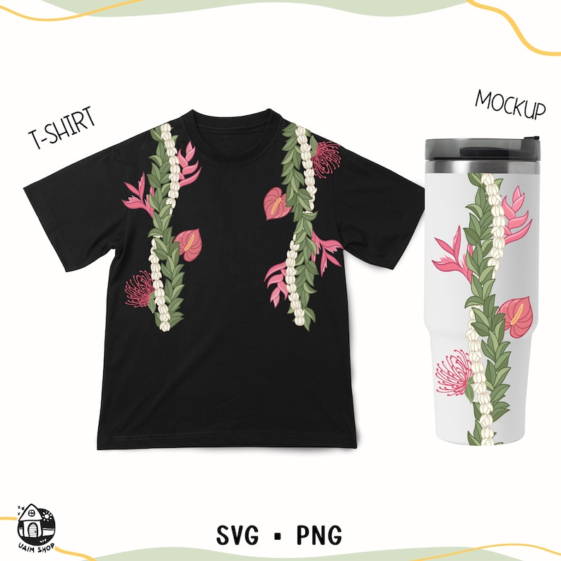 Twist Maile Pikake Lei and Anthurium Heliconia Ohia Lehua Flower | Svg ...