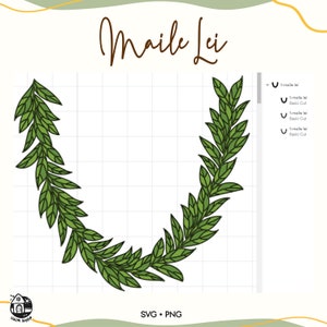 Maile Lei Svg | Lei Strand Png | Maile Cut File | Digital Download - Etsy