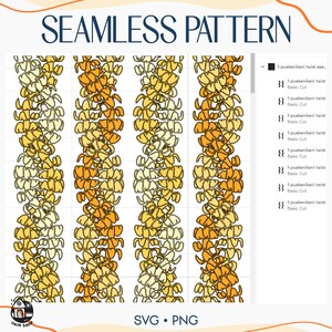Seamless Pattern Twist Puakenikeni Lei Floral Lei Png Flower Svg Cut ...