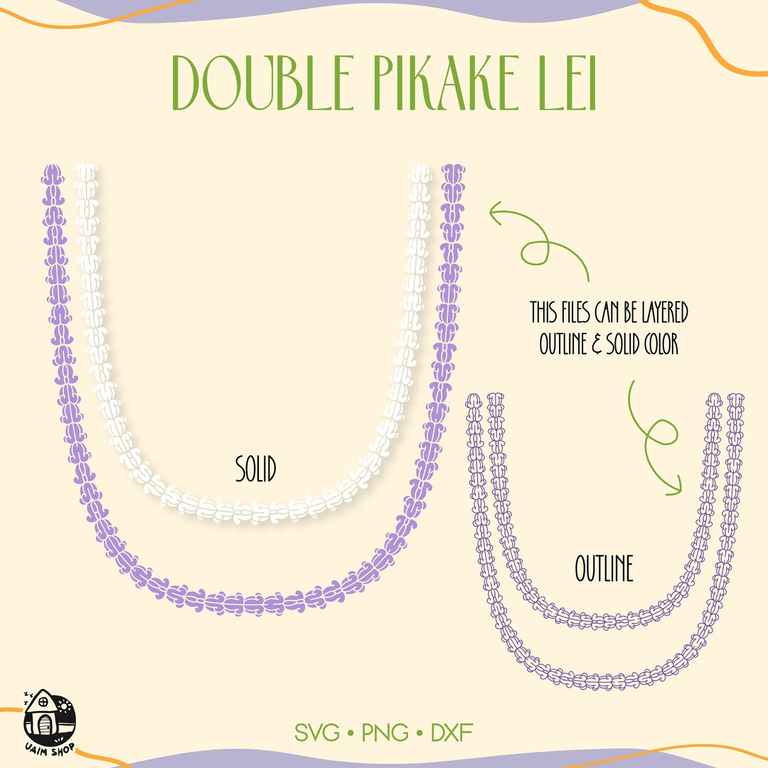 Double Purple Crown Flower Lei Svg | Digital Download - Etsy