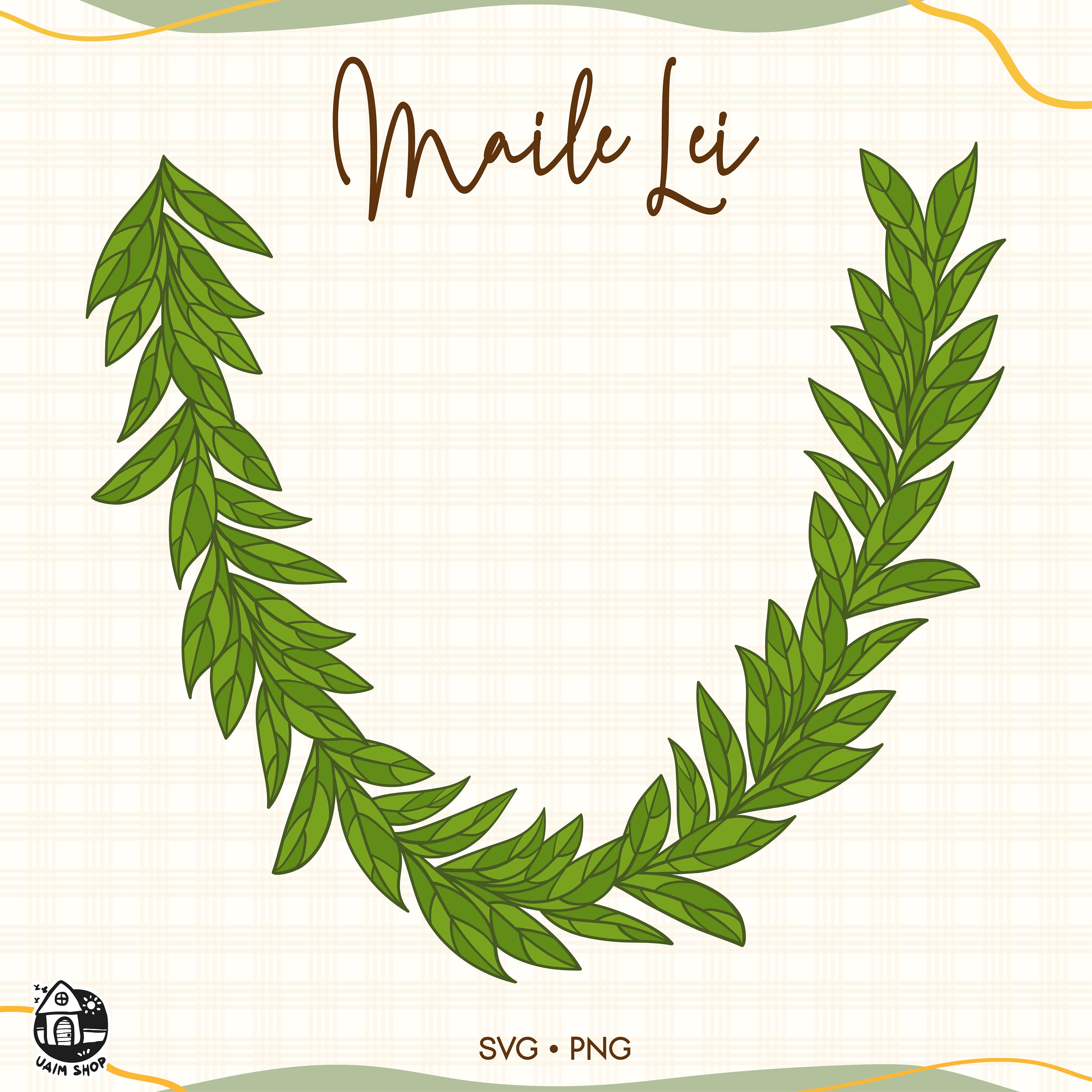Maile Lei | Lei Strand Png | Svg Cut File | Digital Download - Etsy