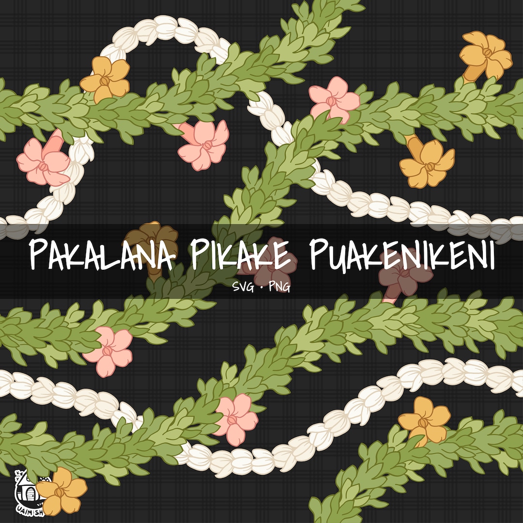 Seamless Pattern Pakalana Pikake Lei and Puakenikeni | Twist Lei Flower ...