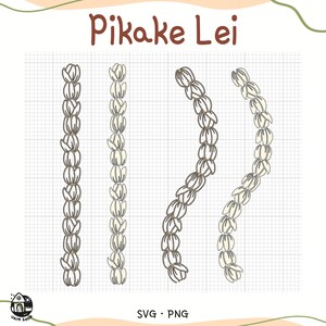 2 Shape Pikake Lei Svg | Floral Lei Svg | Pikake Flower Svg Cut File ...
