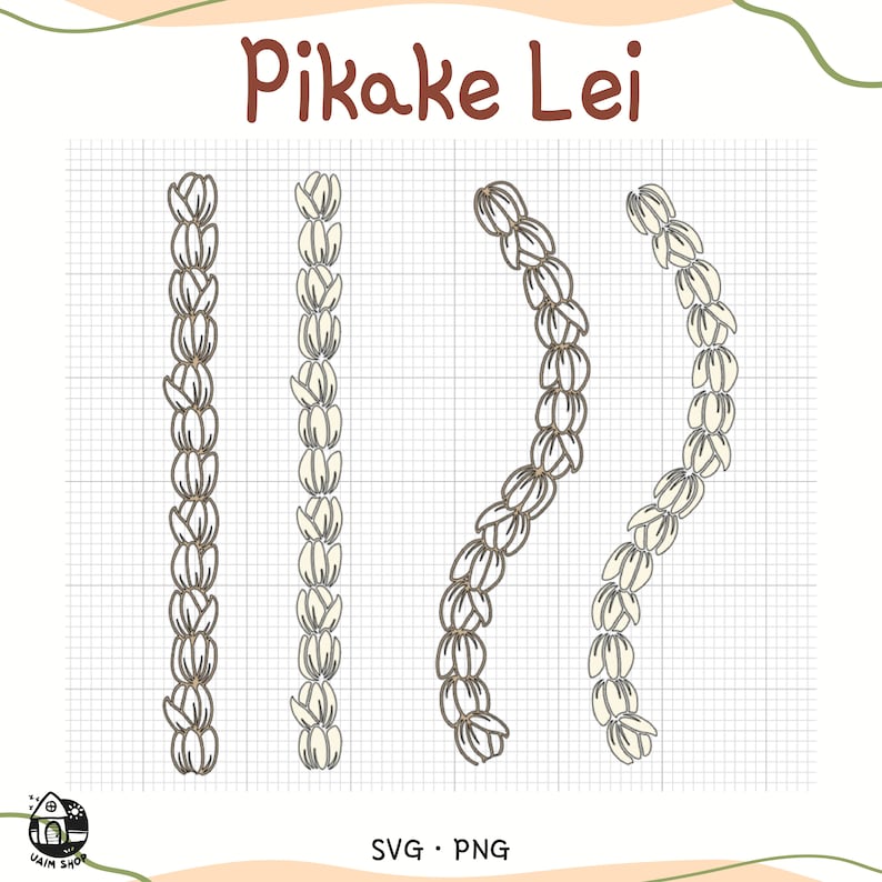 2 Shape Pikake Lei | Pikake Flower Svg Cut File | Digital Download - Etsy