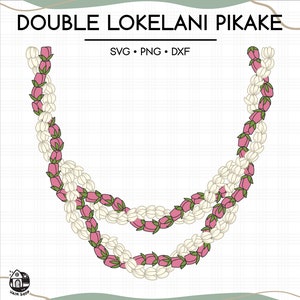 Lokelani Pikake Flowers Svg | Double Floral Lei | Svg Cut File ...