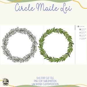 Circle Maile Lei Png | Lei Strand Flower Svg Cut File | Digital ...