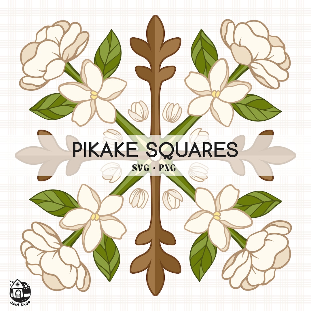 Seamless Pattern Pikake Lei | Floral Squares Pikake Svg Cut File ...