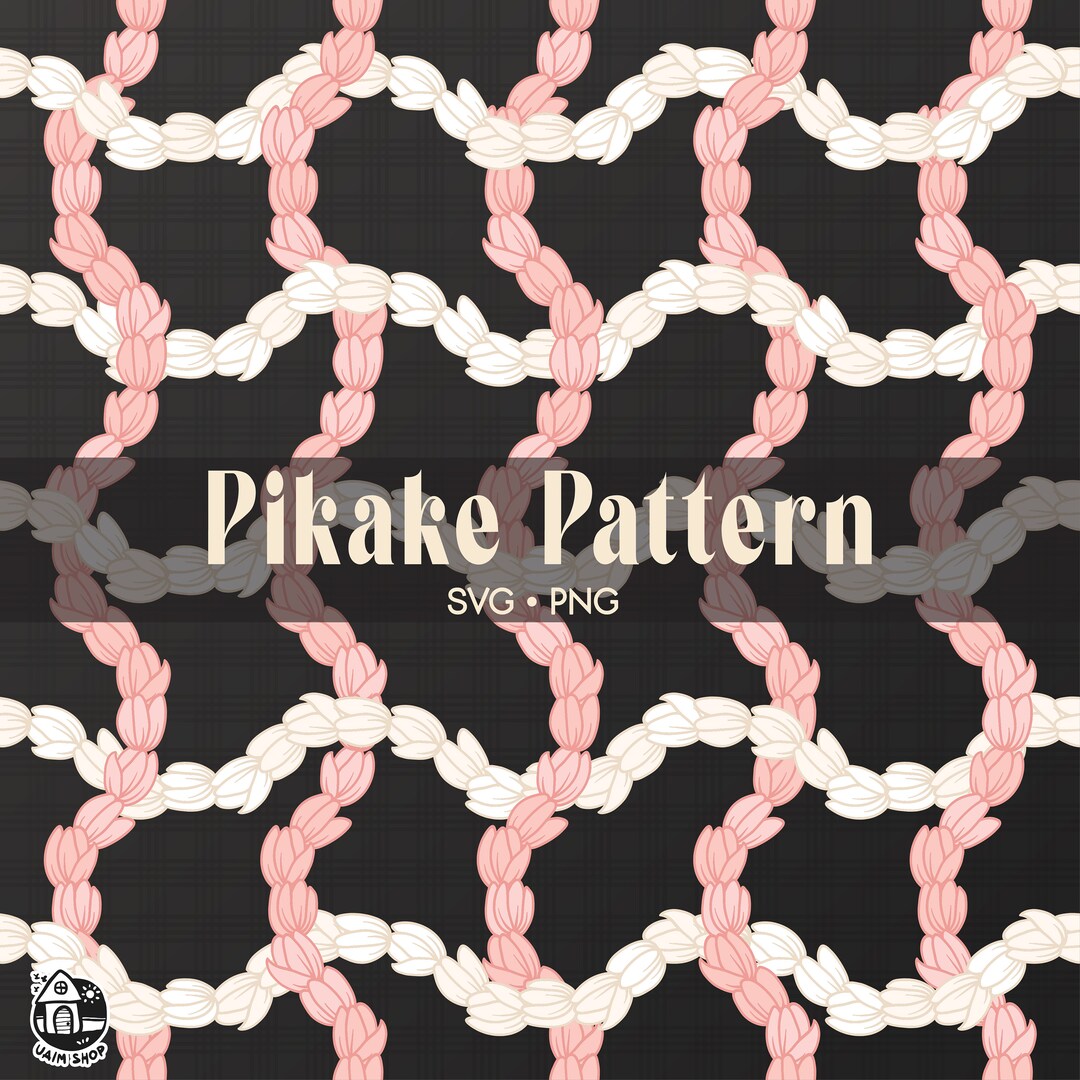 Seamless Pattern Curve Pikake Lei Twist Lei Svg Cut File Pikake Lei Png ...