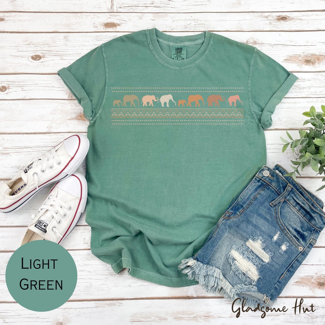 Boho Elephant Shirt, Cute Elephant Shirt, Elephant Tee, Elephant Lover ...