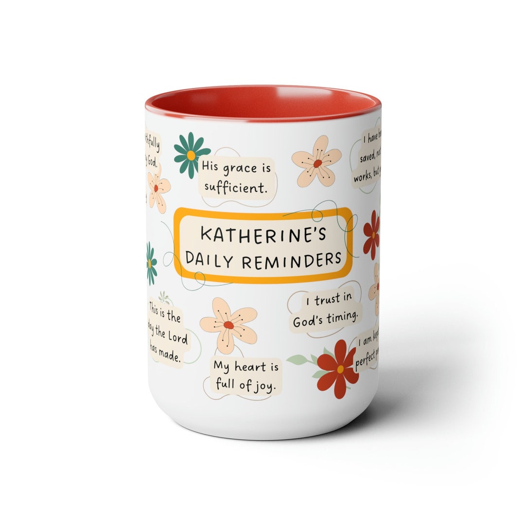 Daily Bible Affirmation Mug, Personalized Christian Mug, Scripture Mug ...