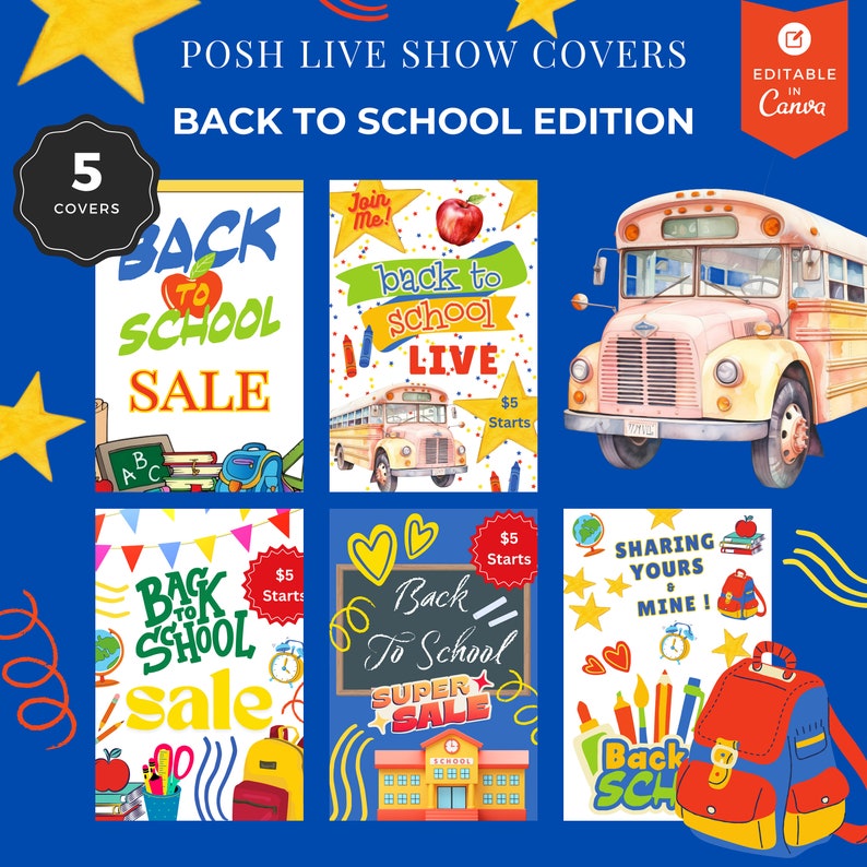 POSHMARK COVER PHOTO Template Back to School Resellers Signs thanks for ...