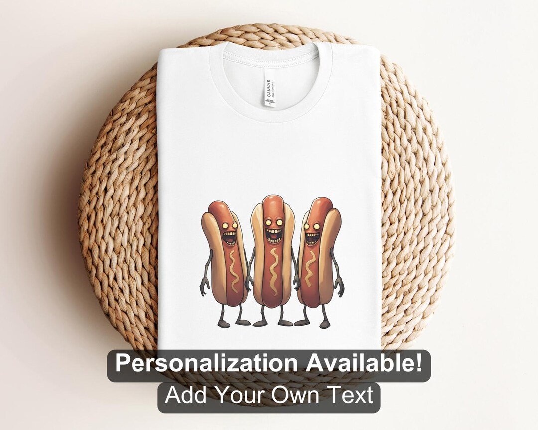 Cartoon Zombie Hot Dog Friend Characters Shirt, Custom Shirt, Hot Dog ...