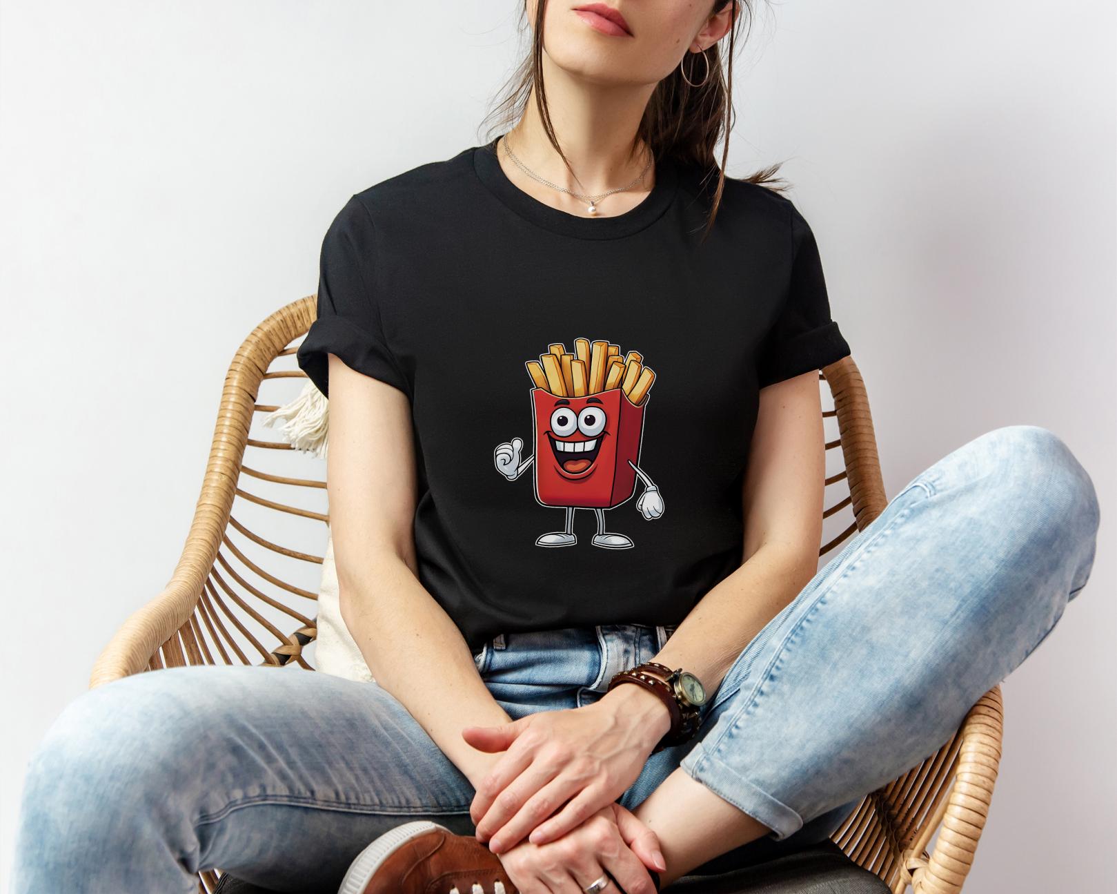 Cartoon French Fries Character Shirt, Custom Shirt, Fry Shirt, French ...