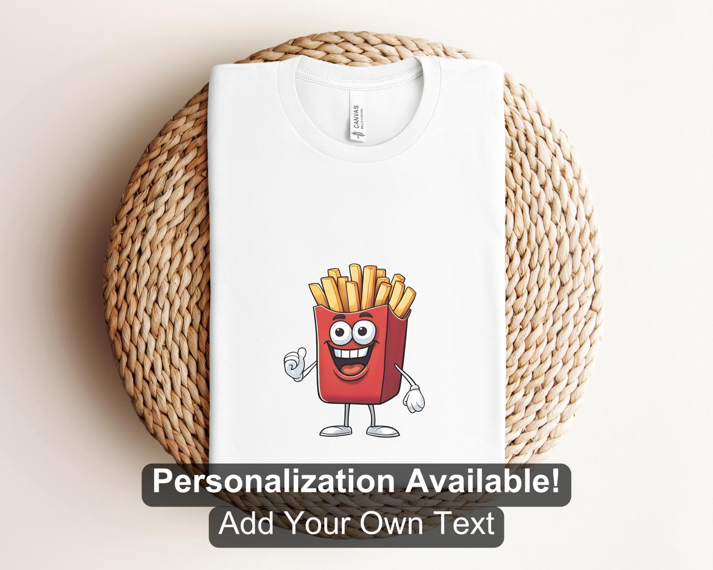 Cartoon French Fries Character Shirt, Custom Shirt, Fry Shirt, French ...