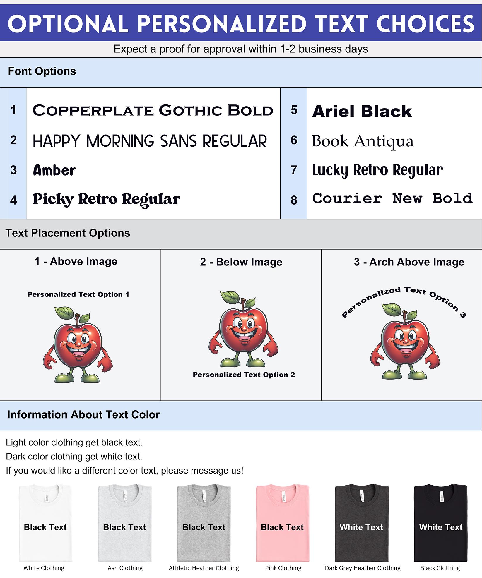 Cartoon Apple Character Pocket Design Shirt, Custom Shirt, Fruit Shirt ...