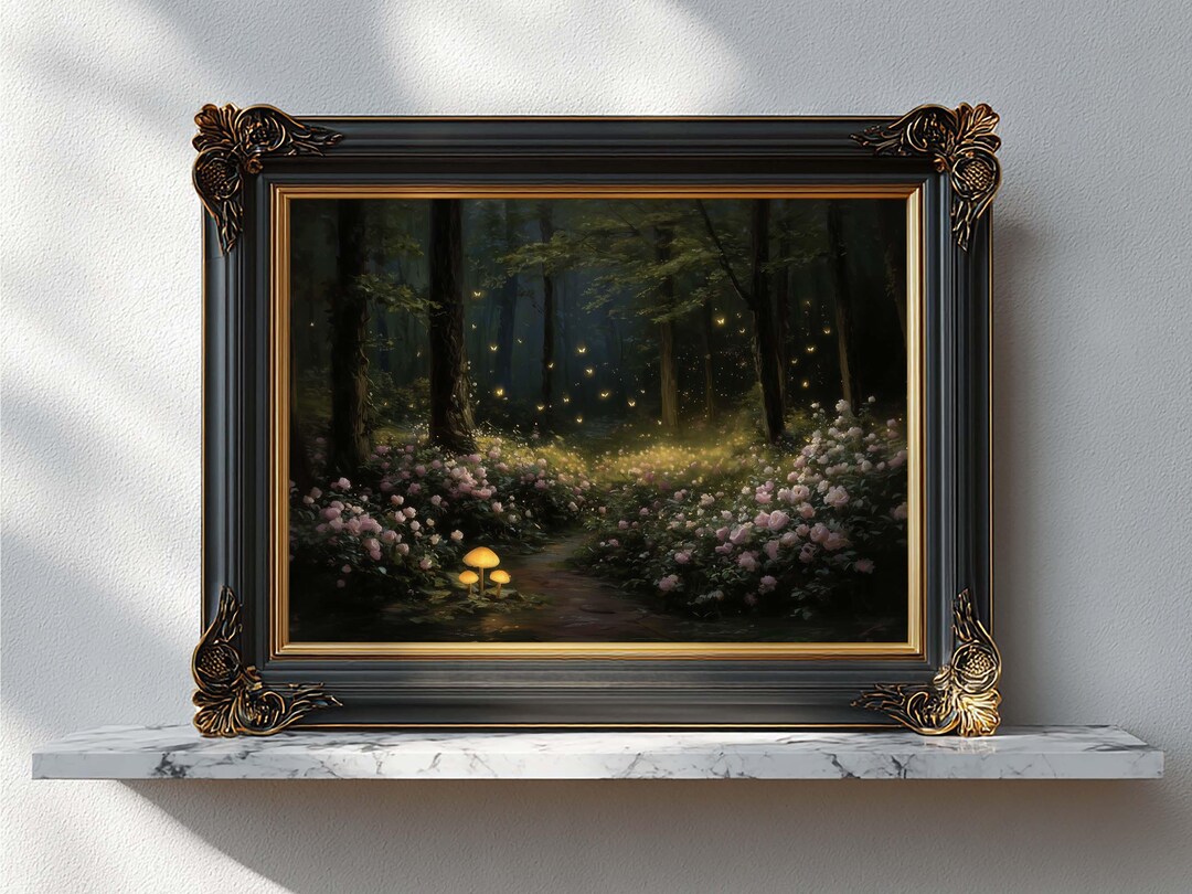 Enchanted Forest Poster: Arcane Botanical Print - Etsy