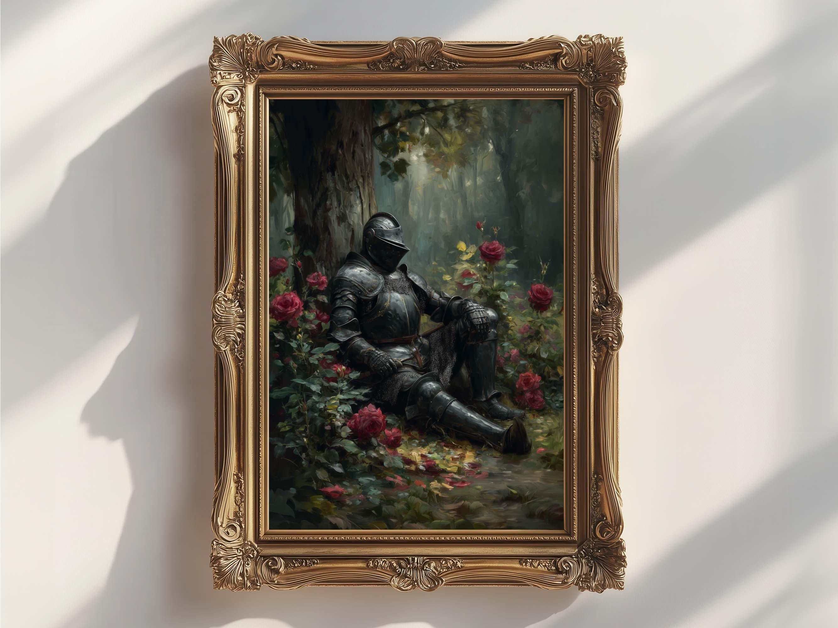 Resting Knight Poster: Dark Fantasy Medieval Print - Etsy