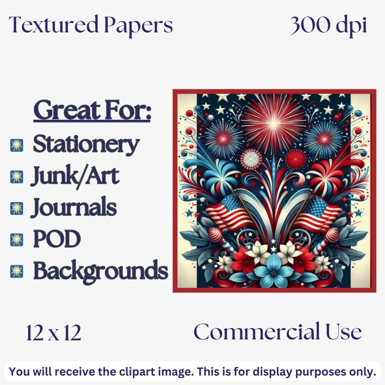 4th of July Background Paper, Independence Day, 4th July Digital Papers ...