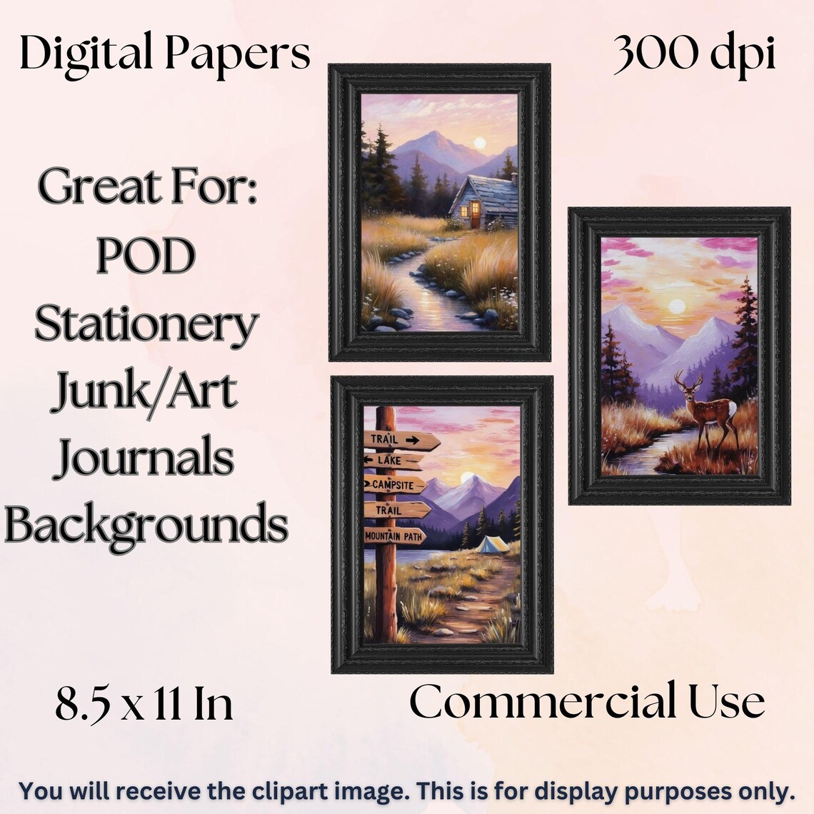 Mountain Junk Journals, Mountain Digital Papers, Mountain Background ...