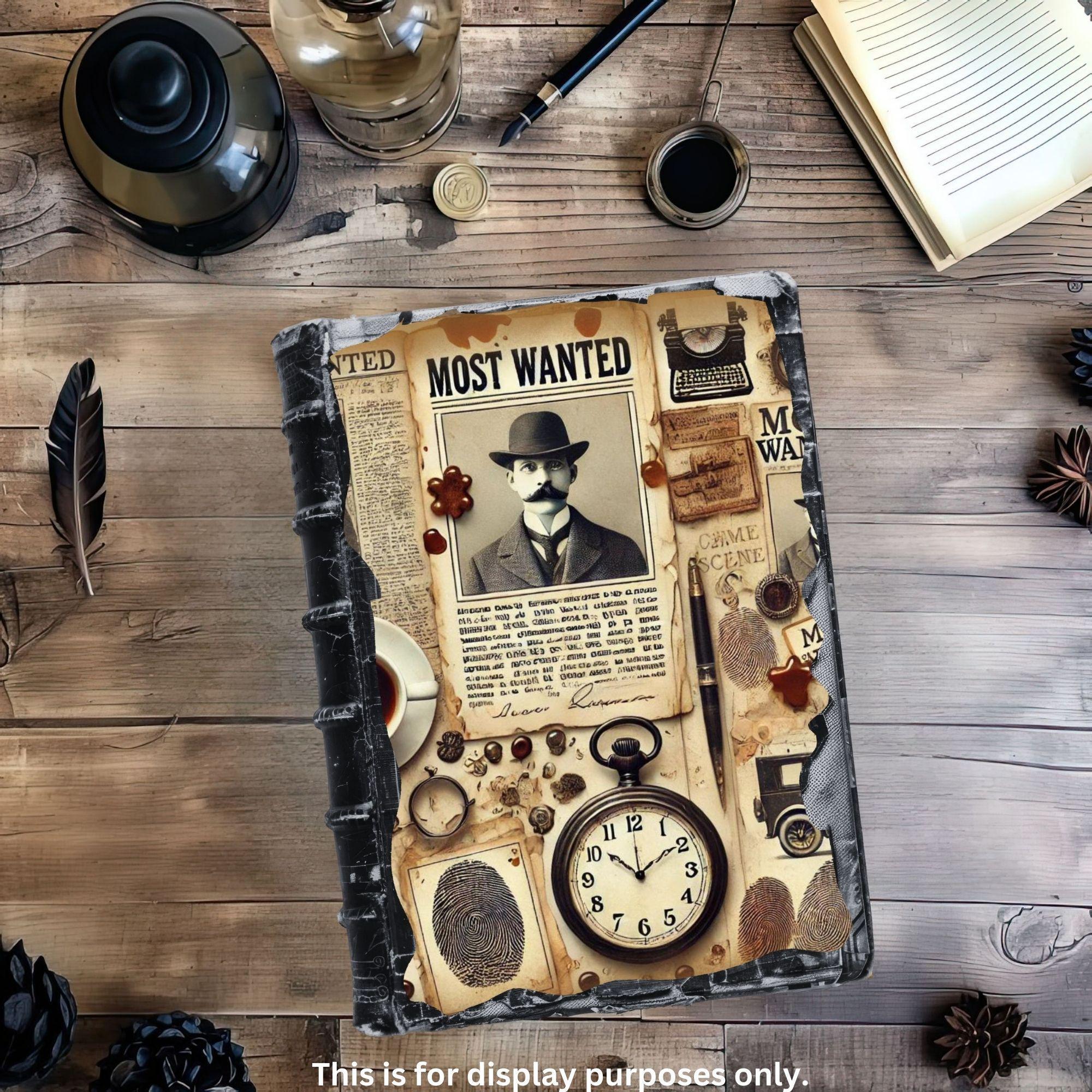 Crime Scene Junk Journal, Vintage Detective Digital Papers, True Crime ...