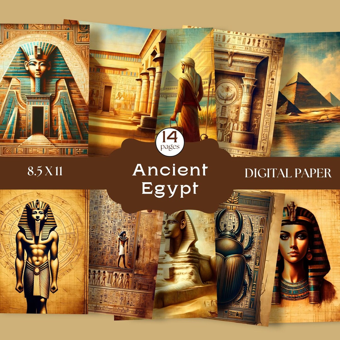 Junk Journal Kit ancient Egypt,egypt Journal Papers, Vintage Travel ...