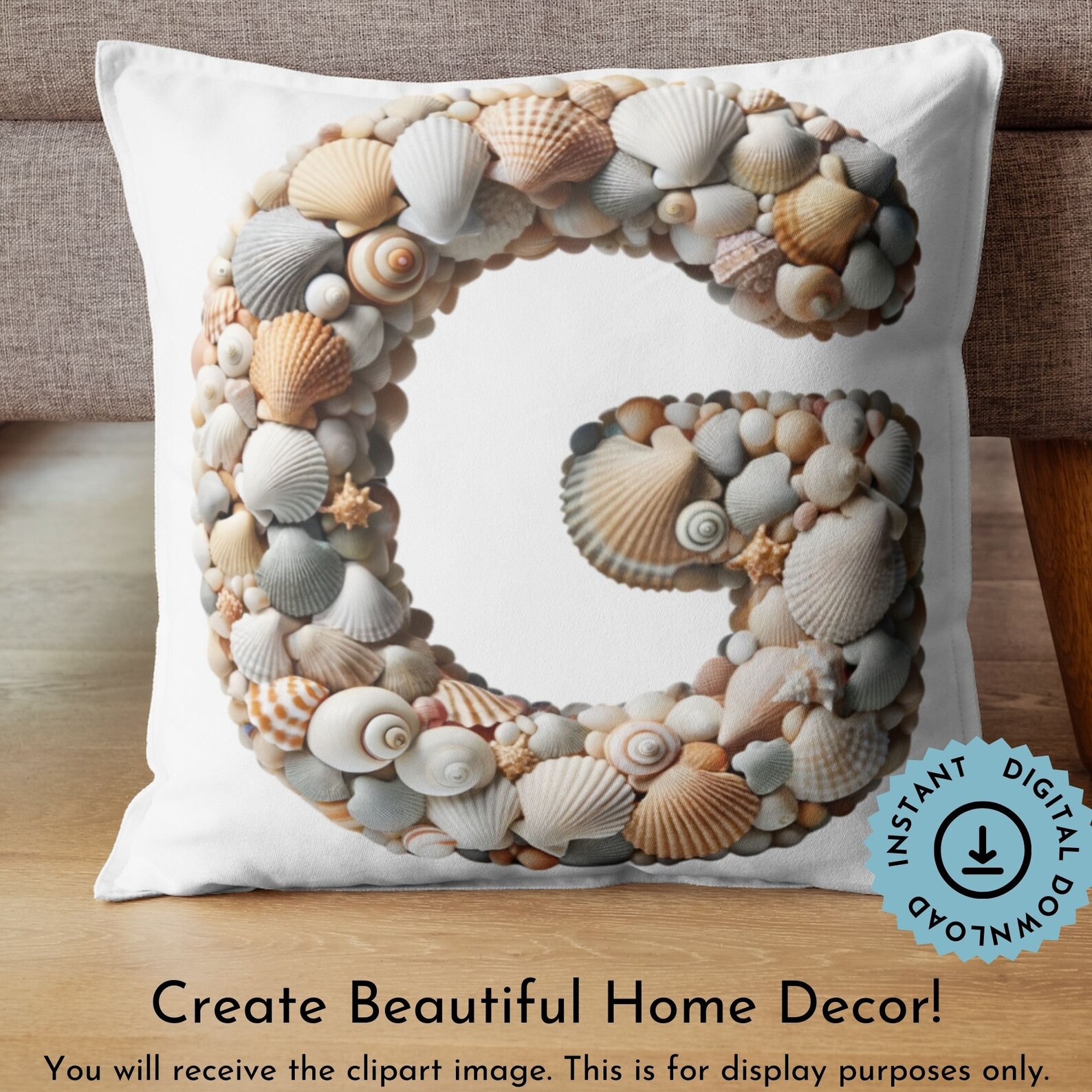 3D Letters and Numbers Clipart, Seashell Letters, Seashell Numbers ...