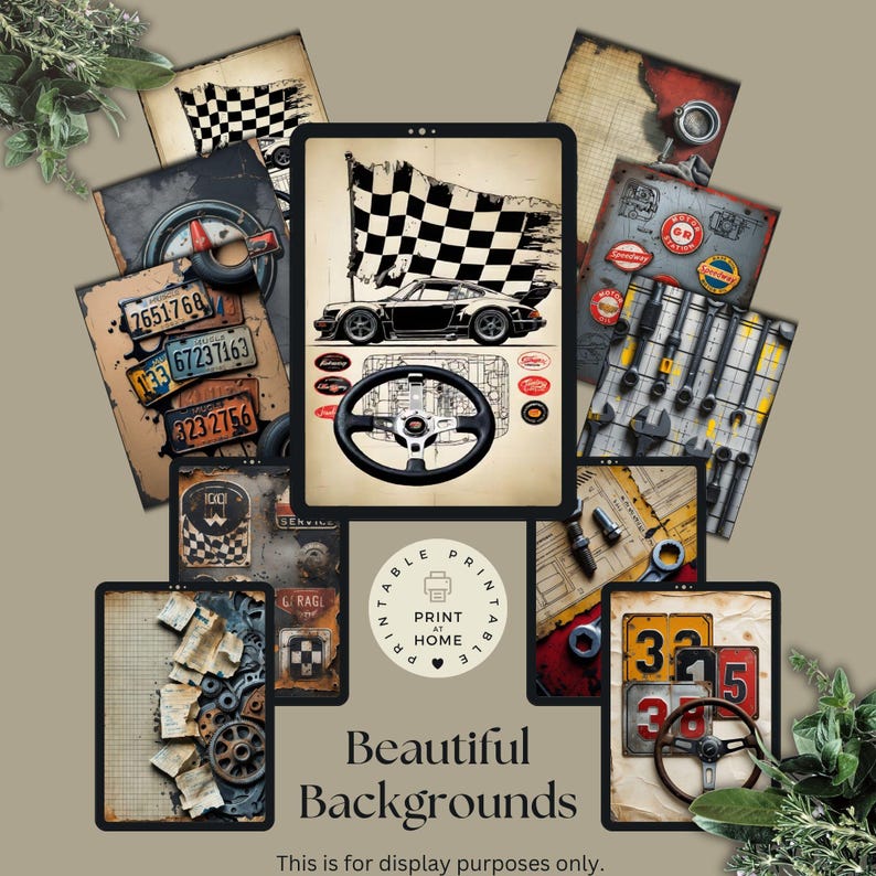 Mechanic Scrapbook Paper Pack, Masculine Junk Journal Kit, Digital ...