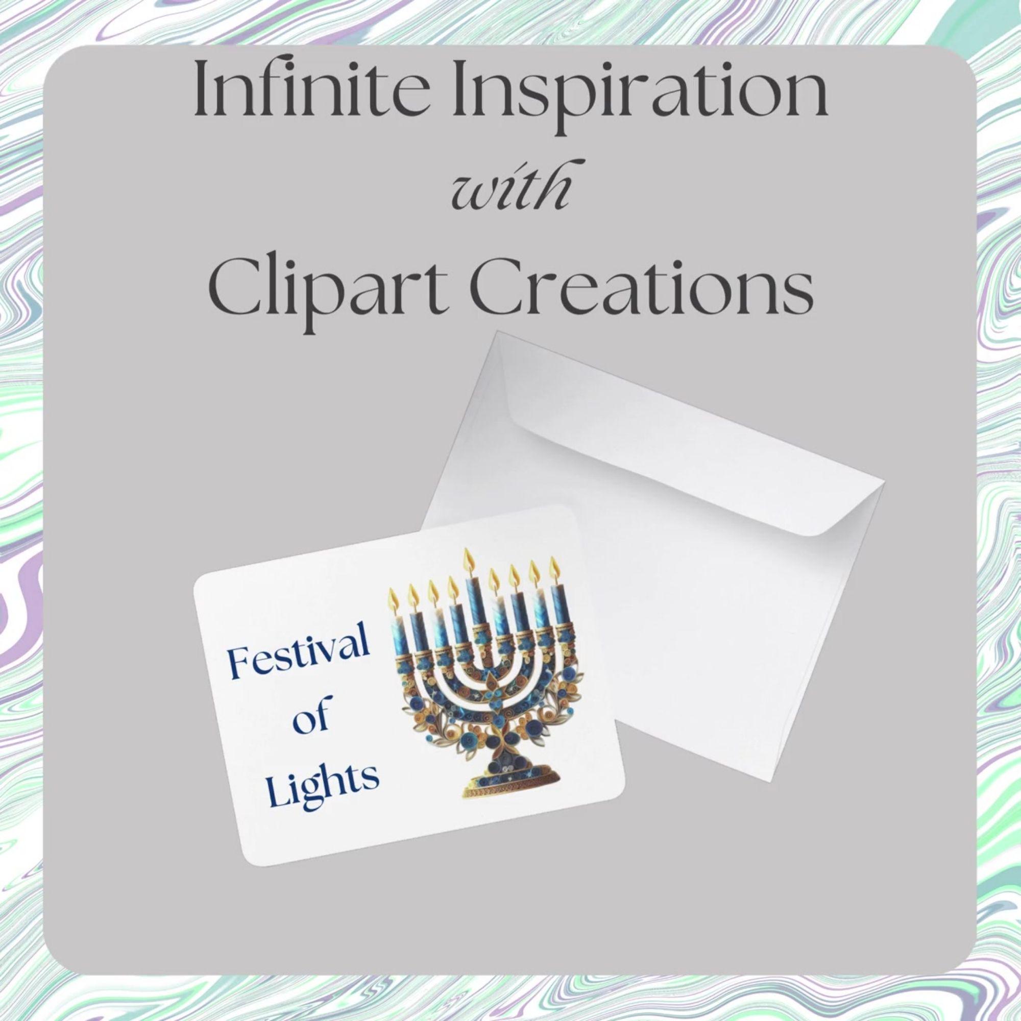 Hanukkah Clipart, Chanukah, Menorah, Dreidel Star of David, Jewish ...