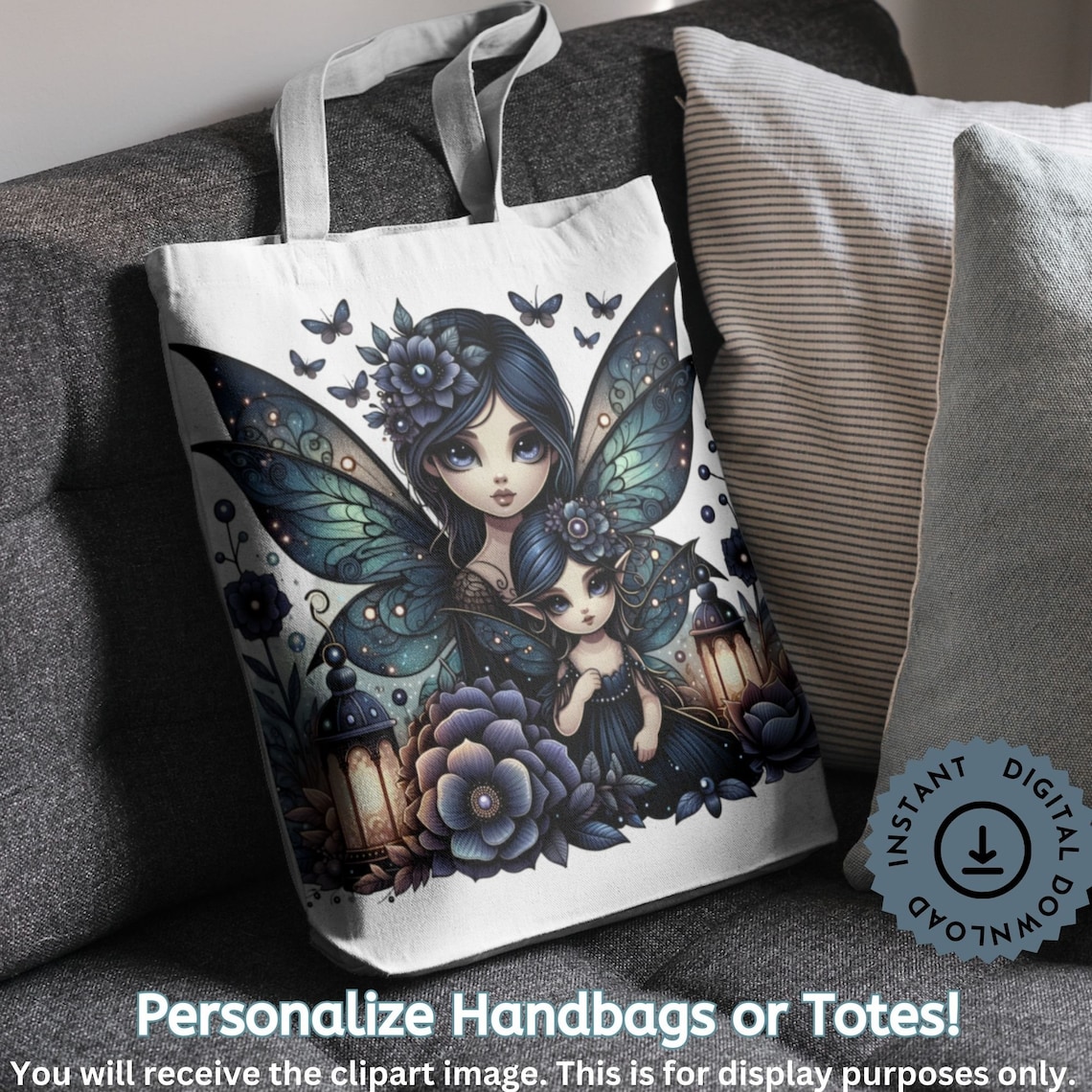 Gothic Mother's Day, Fantasy Mother's Day, Fairy Mom and Child, Fantasy Mother Daughter Clipart ...