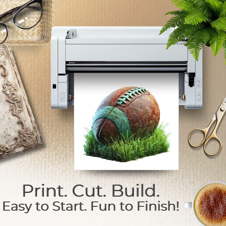 American Football Clipart PNG, Masculine Scrapbook Element for Junk ...