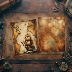 Map Junk Journal Kit, Map Papers, Vintage Maps, Old Maps, Distressed ...