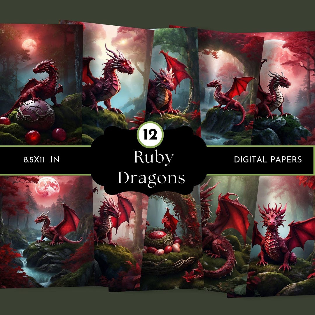 Dragon Papers, Fantasy Junk Journal, Dragon Scales, Dragon Eggs, Dragon ...