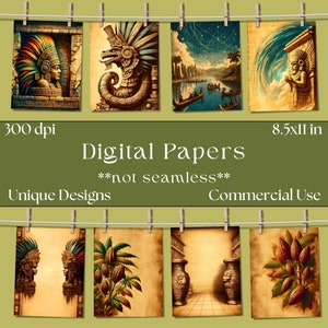 Junk Journal Kit, Mayan, Vintage Travel, Pyramid, Vintage Journal ...