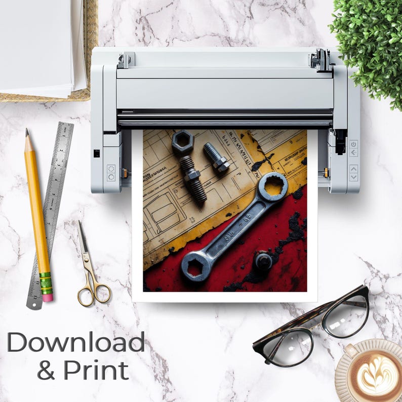 Mechanic Scrapbook Paper Pack, Masculine Junk Journal Kit, Digital ...
