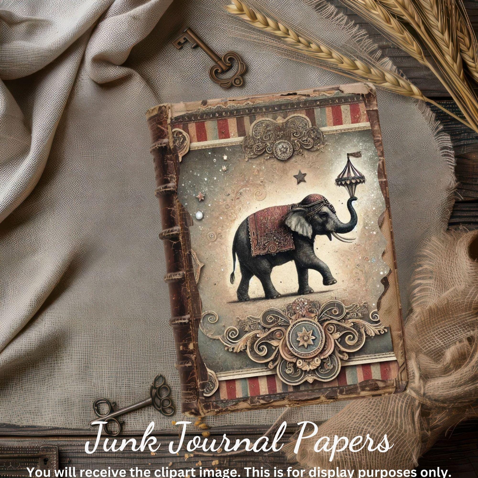 Vintage Junk Journal "circus", Vintage Circus Paper, Digital Paper ...