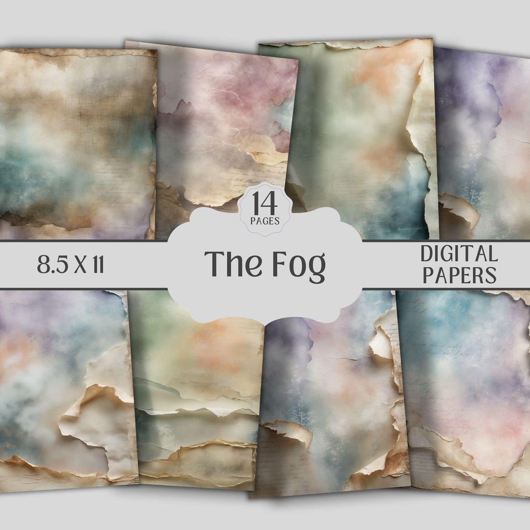 Fog Printable Paper Pack, Emotional Healing, Grunge Texture Background ...