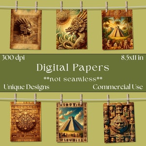 Junk Journal Kit, Mayan, Vintage Travel, Pyramid, Vintage Journal ...