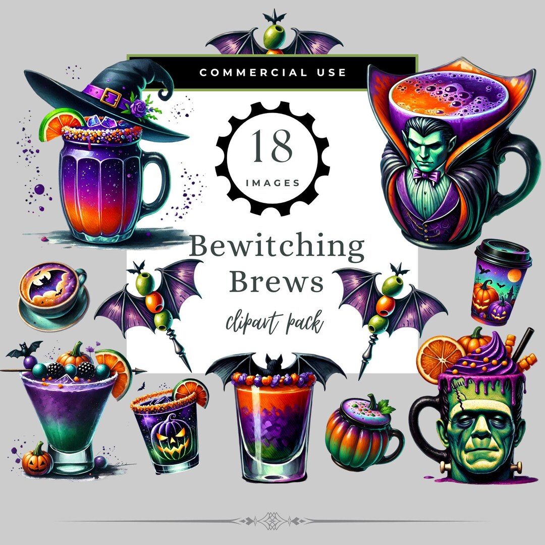 Halloween Cocktail Clipart, Drink Clipart, Halloween Cocktail PNG ...