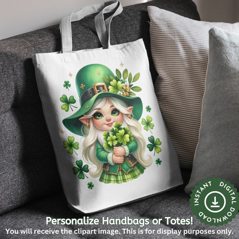 St Patricks Clipart, Shamrock Gnome PNG, Gnomies Clipart, Digital Clip ...