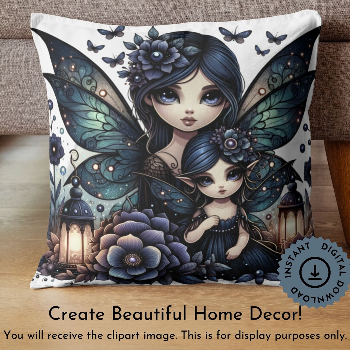 Gothic Mother's Day, Fantasy Mother's Day, Fairy Mom and Child, Fantasy Mother Daughter Clipart ...