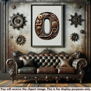 Steampunk Letters Numbers Clipart, Steampunk Digital Alphabet, Steampunk Style, Digital Alphabet ...