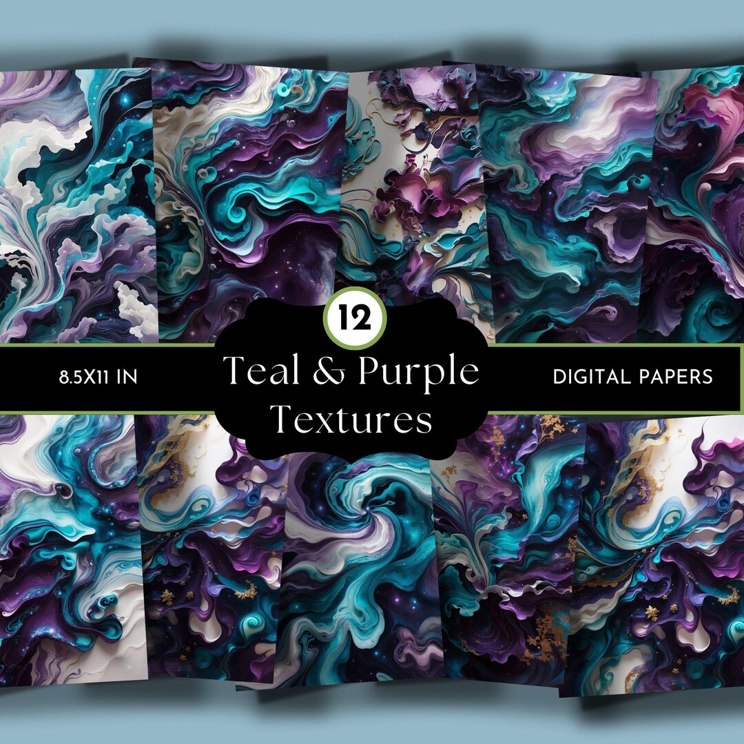 Purple Teal Texture, Alcohol Ink, Invitation Paper, Teal Marble, Purple ...
