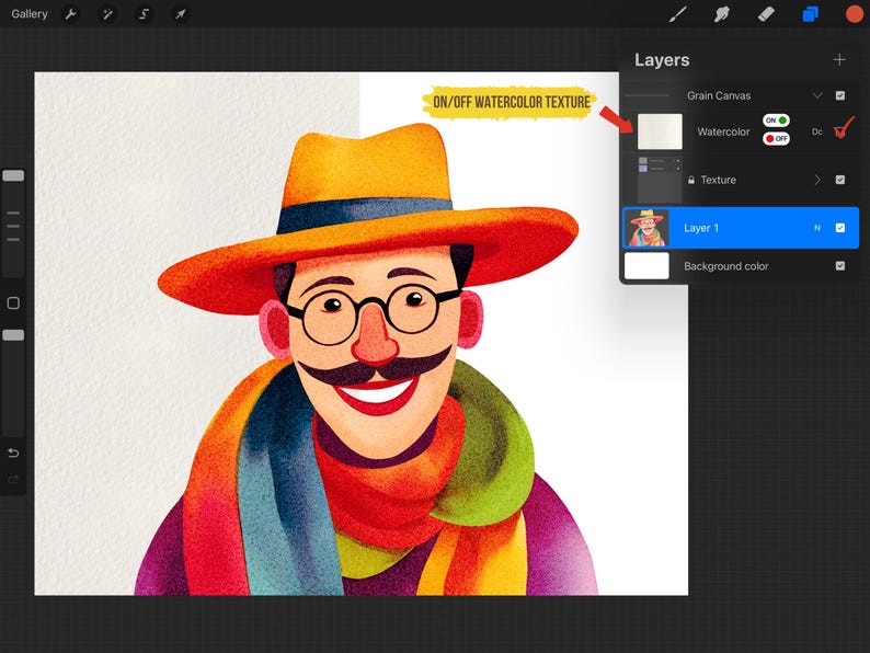 Procreate Grain Texture Digital Canvas Procreate Tool for Artwork and ...
