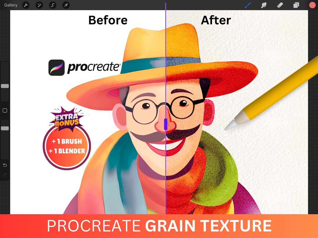 Procreate Grain Texture Digital Canvas Procreate Tool for Artwork and ...