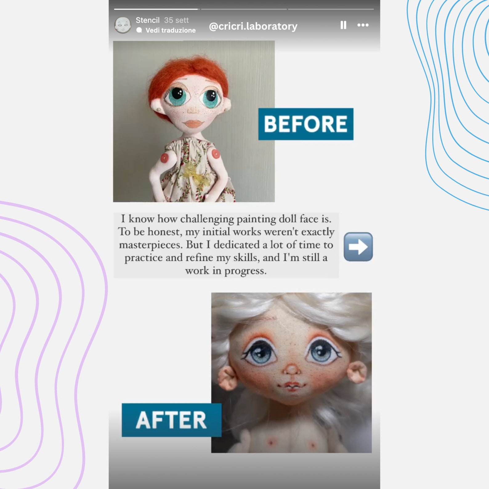 Doll Face Stencil Template Pattern Perfect for Hand Embroidery and ...